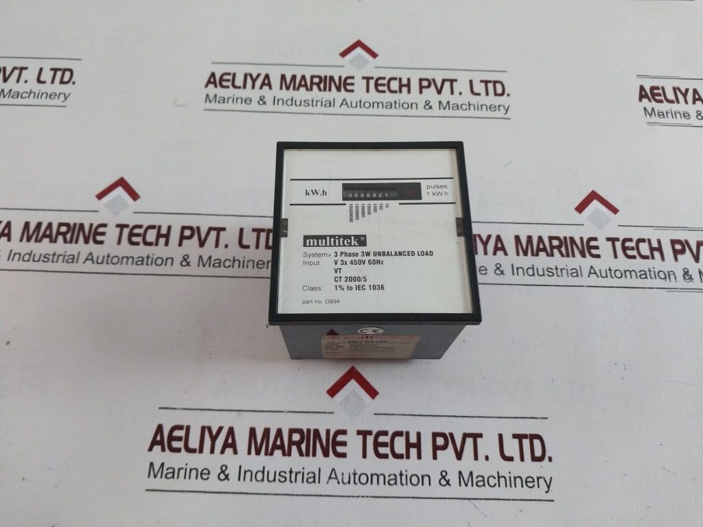 Multitek M600-wm4 3 Phase 3 Wire Kilowatt Hour Meter - Aeliya Marine