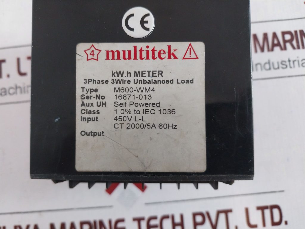 Multitek M600-wm4 3 Phase 3 Wire Kilowatt Hour Meter - Aeliya Marine