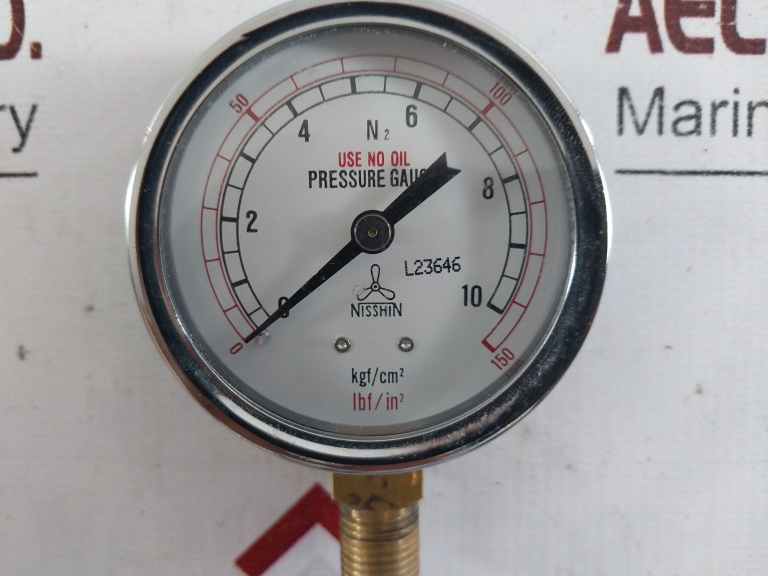 Nisshin 0-10 Kgf/cm2 Pressure Gauge - Aeliya Marine