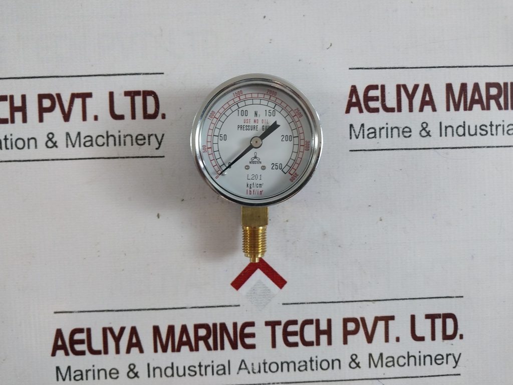 Nisshin 0-250 Kgf/cm2 Pressure Gauge - Aeliya Marine