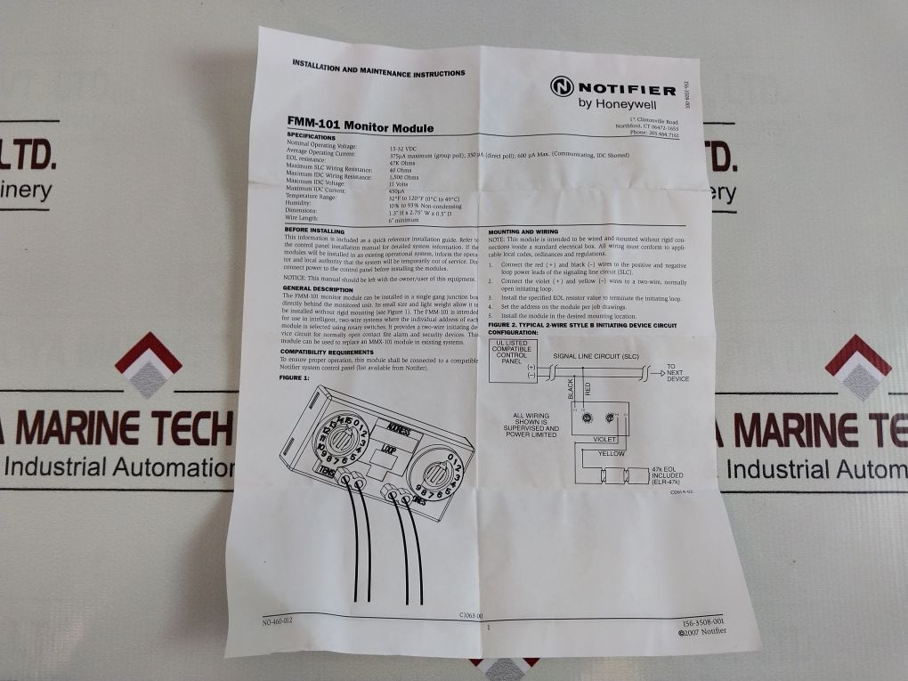Notifier Honeywell Fmm-101 Mini Monitor Module - Aeliya Marine