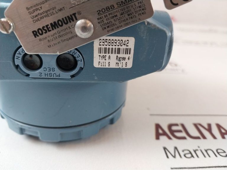 Rosemount Emerson Process 2088 Pressure Transmitter Rev.a - Aeliya Marine