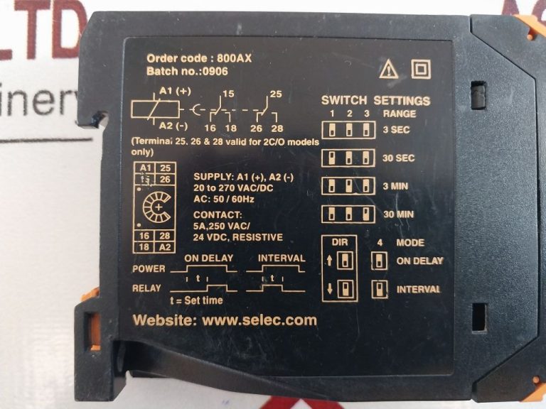 Selectron 800ax Timer - Aeliya Marine