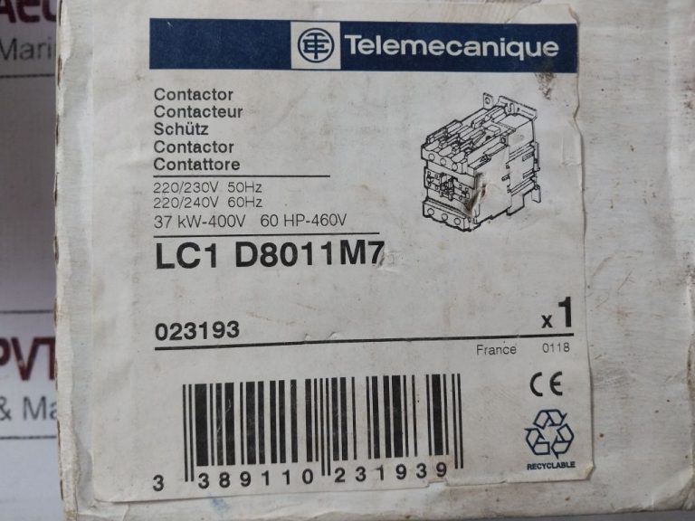 Telemecanique Schneider Lc1d8011 Contactor - Aeliya Marine