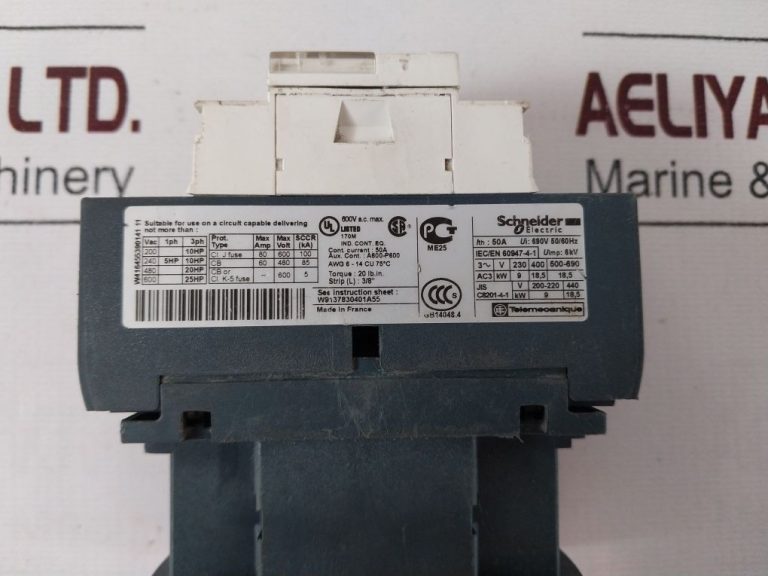 Telemecanique Schneider Lc1d38 Contactor 50/60hz - Aeliya Marine