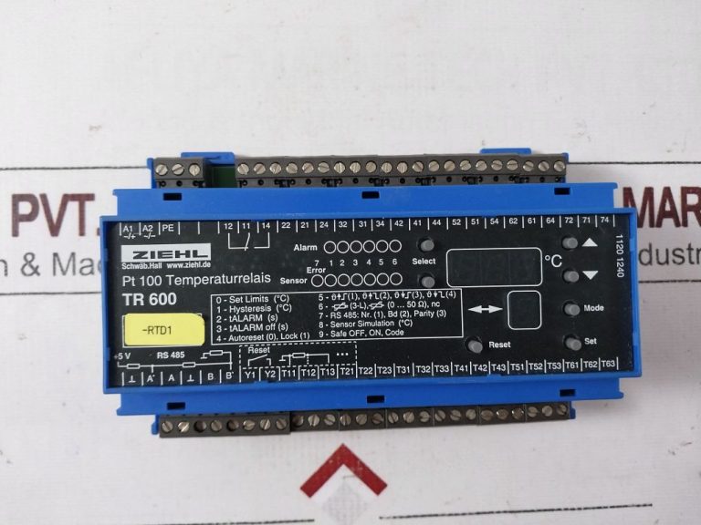 Ziehl Siemens Tr 600 Temperature Relay - Aeliya Marine