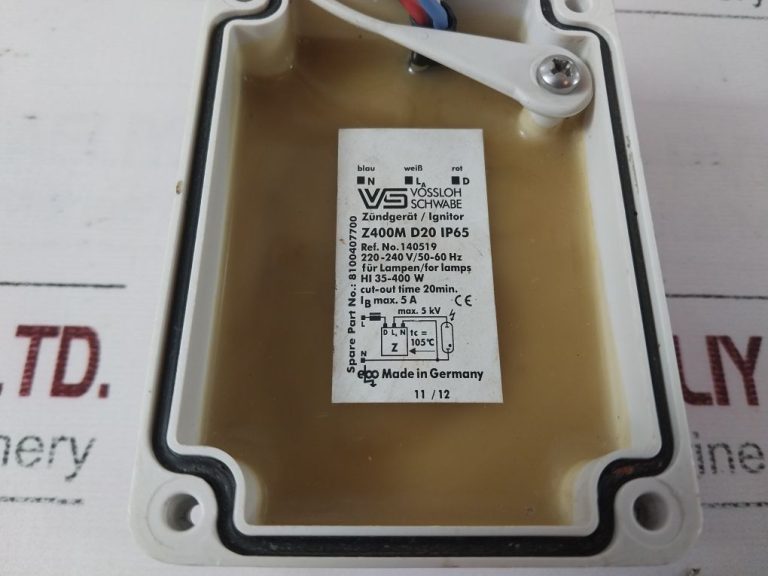 Vossloh Schwabe Z400m D20 Ip65 Ignitor Unit - Aeliya Marine