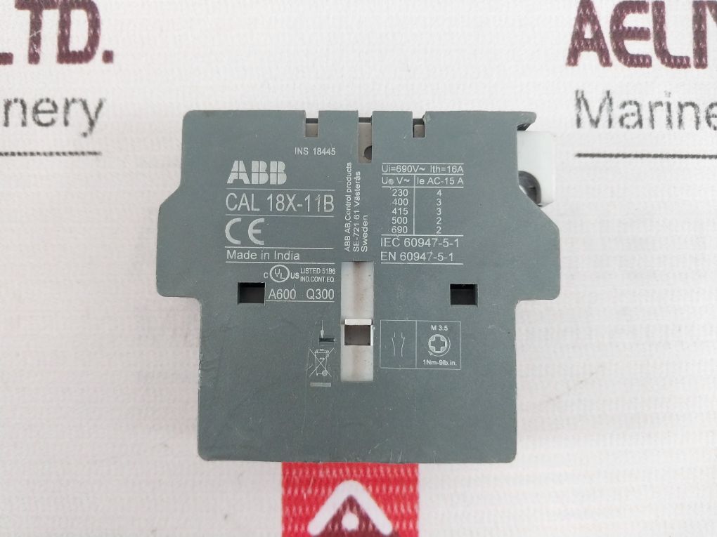 Abb Cal18x-11b Auxiliary Contact Block - Aeliya Marine