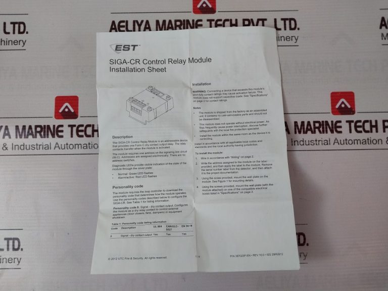 Est Siga-cr Addressable Control Relay Module - Aeliya Marine