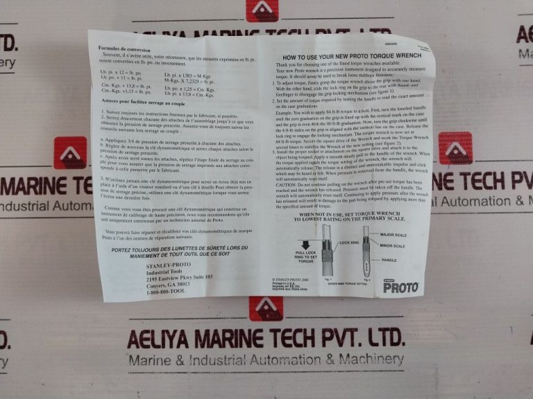 Proto J6022b Micrometer Torque Wrench - Aeliya Marine