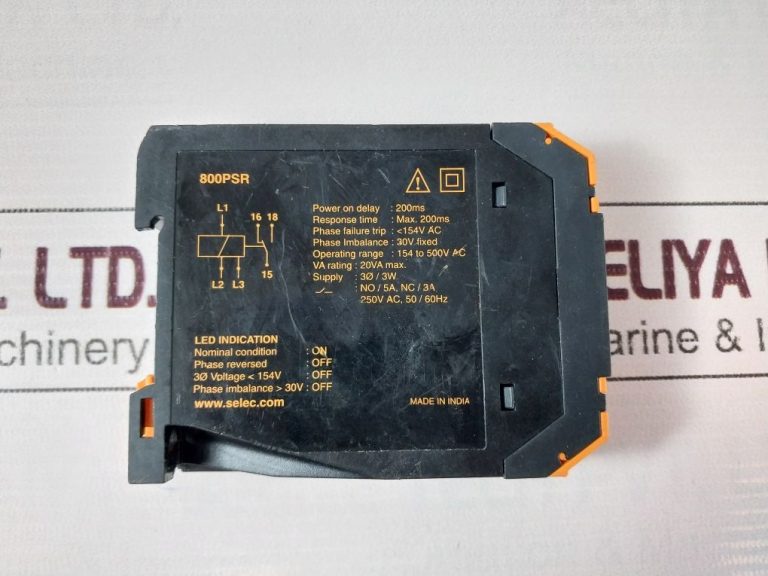 Selec 800psr Single Phasing Preventer - Aeliya Marine