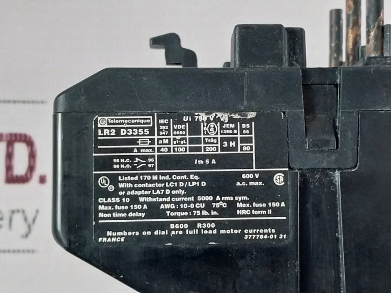 Telemecanique Lr2d33 Thermal Overload Relay 600v - Aeliya Marine