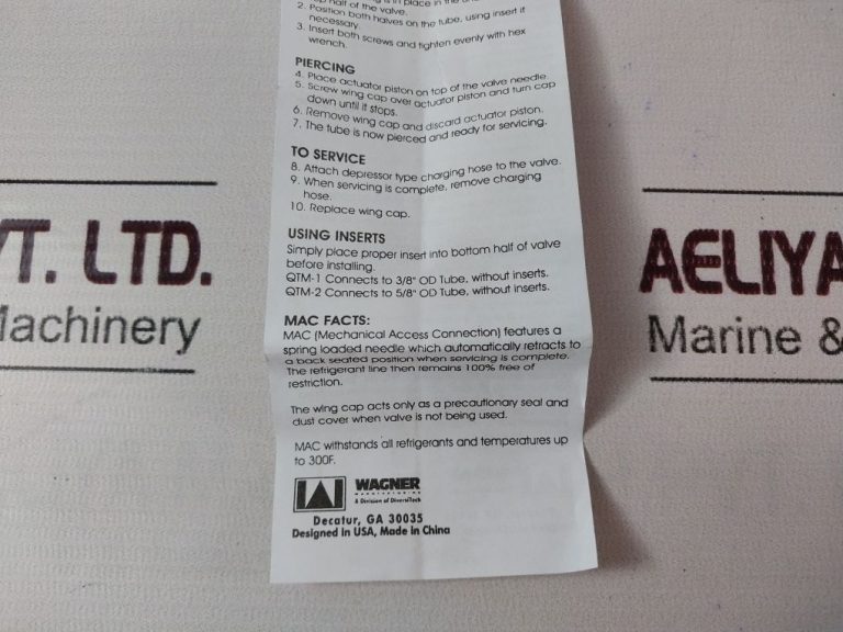 Wagner Mac Adjustable Line Tap Valve - Aeliya Marine