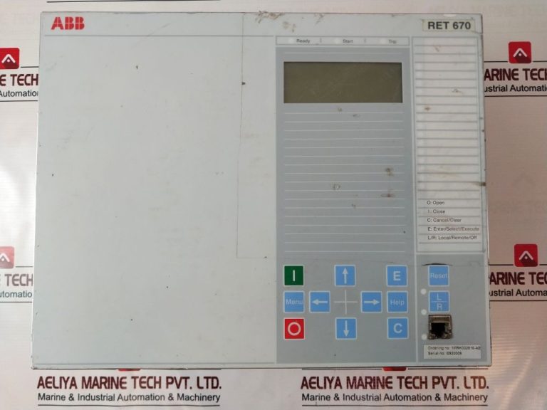 Abb Ret670 Transformer Protection Aeliya Marine