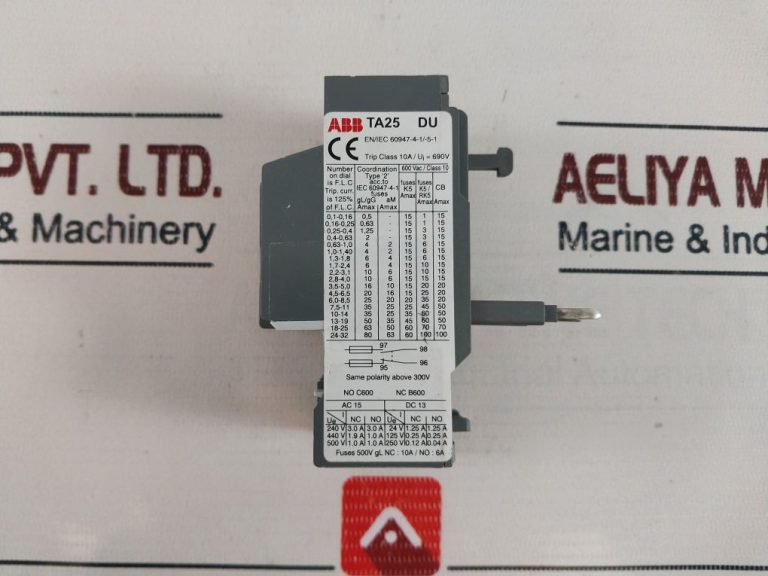 Abb Ta25 Du Thermal Overload Relay - Aeliya Marine