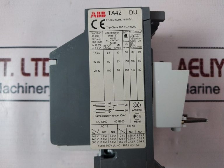 Abb Ta42du-32 Thermal Overload Relay 690v - Aeliya Marine