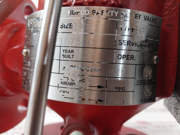 Cameron Nuflo 96608-a21b75gc Safety Relief Valve - Aeliya Marine