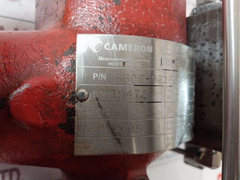 Cameron Swagelok 96606-521b64fc Nuflo Pilot-operated Safety Relief ...