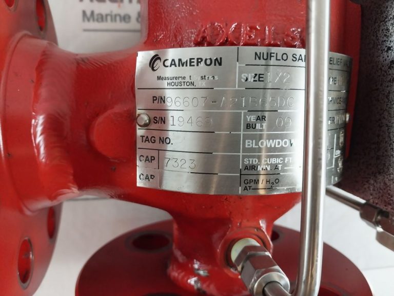 Cameron Swagelok 96607-a21b65dc Nuflo Pilot Operated Safety Relief ...