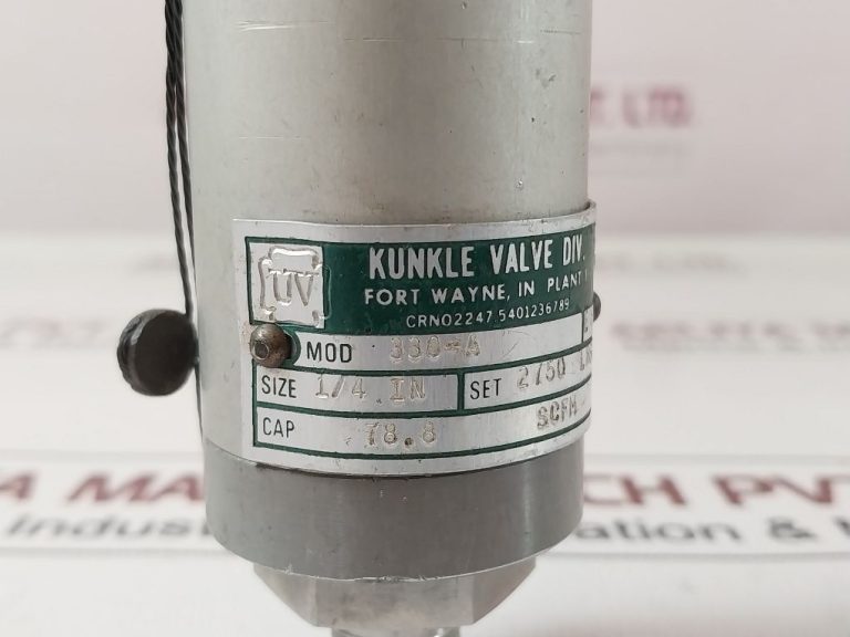 Kunkle 330-a E89 Safety Relief Valve - Aeliya Marine