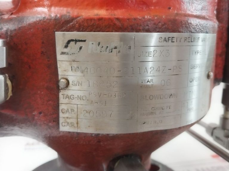 Nuflo 46040-211a24z-ps Safety Relief Valve - Aeliya Marine