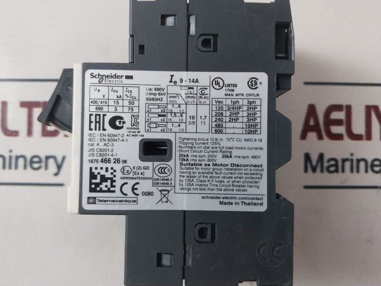Schneider Electric Telemecanique Gv2me16 Motor Circuit Breaker 690v ...