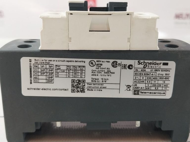 Schneider Electric Telemecanique Lc1d258 Contactor 600v - Aeliya Marine