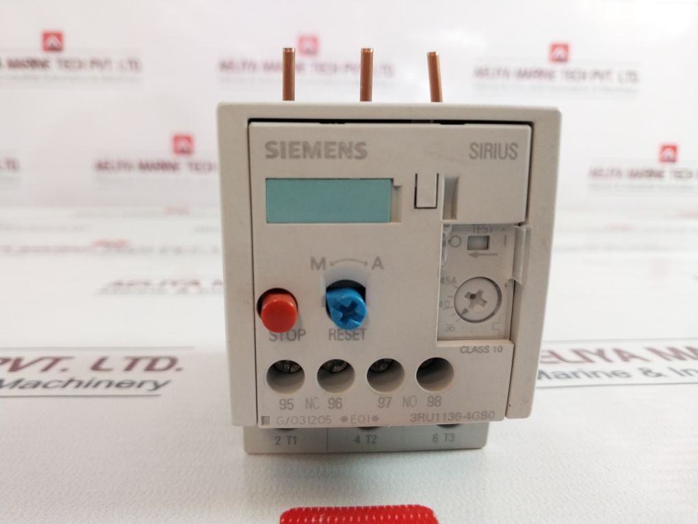 Siemens Sirius 3ru1136-4gb0 Thermal Overload Relay - Aeliya Marine
