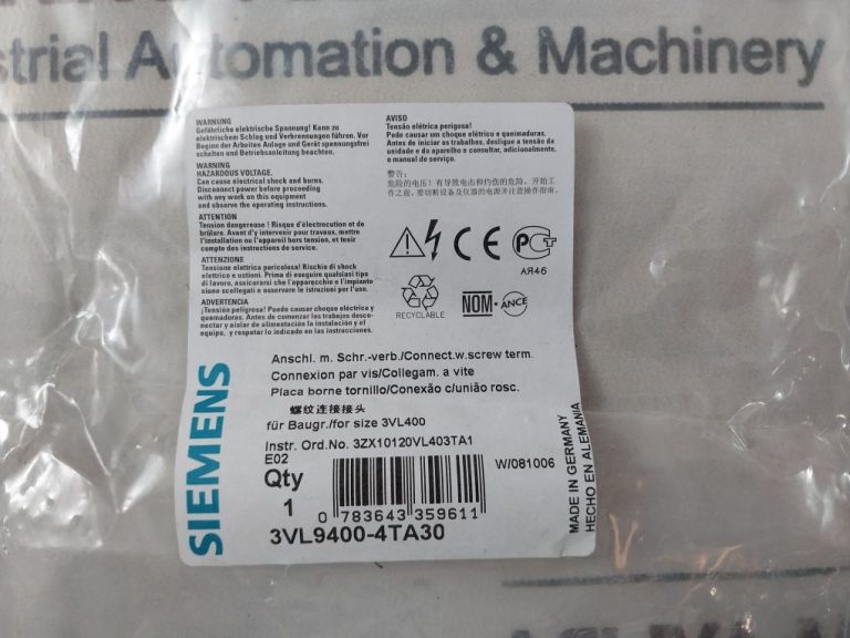 Siemens Vl400 Circuit Breaker - Aeliya Marine