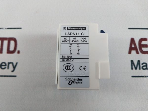 Telemecanique Schneider Electric Ladn11 C Auxiliary Contact Block 690v ...