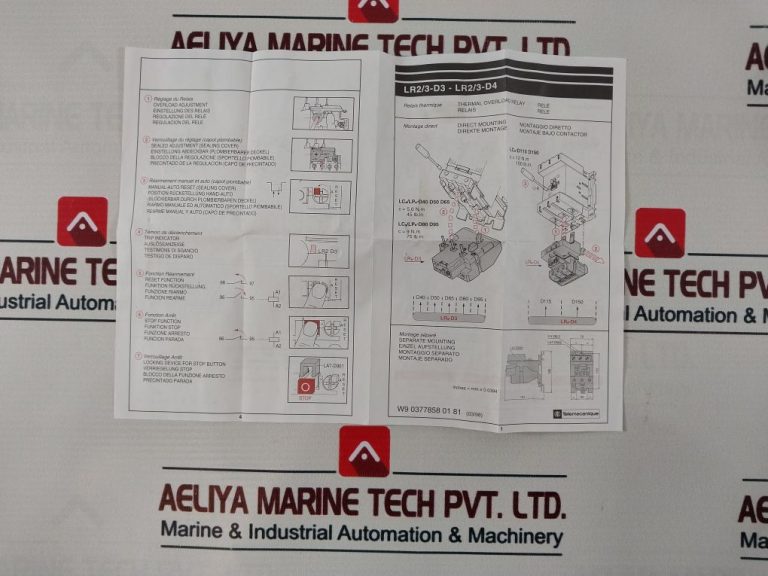 Telemecanique Lr2d33 Thermal Overload Relay - Aeliya Marine