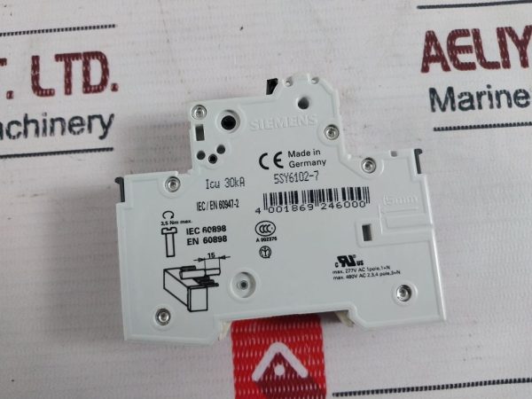 Siemens 5sy6102-7 Circuit Breaker - Aeliya Marine