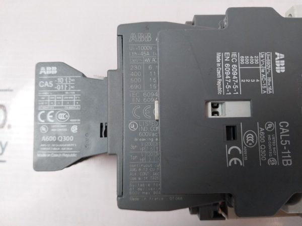 Abb A26 Contactor With Auxiliary Contact Switch Cal5-11b - Aeliya Marine