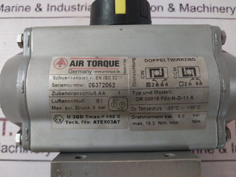 Air Torque Dr 00015 F04-n-d-11 A Actuator With Pressure Build-up Valve ...