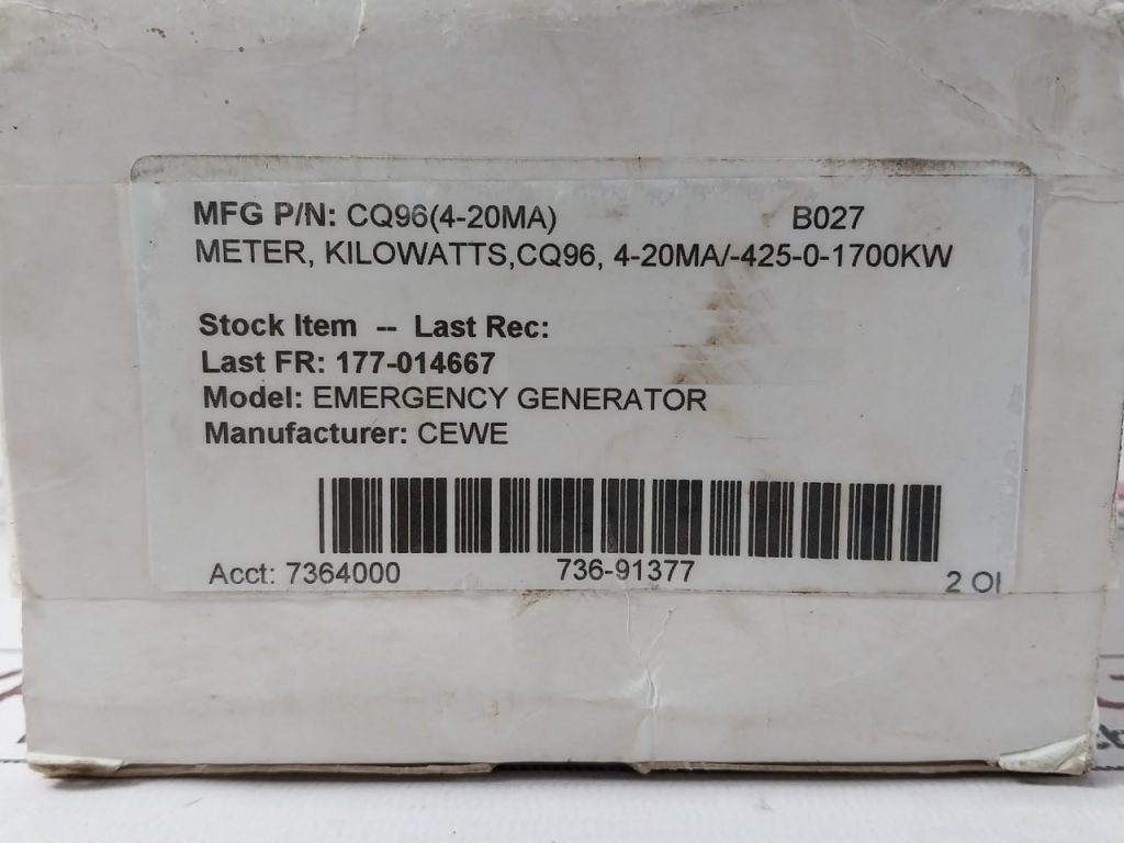 Cewe Instrument Cq96 Kilowatt Meter - Aeliya Marine