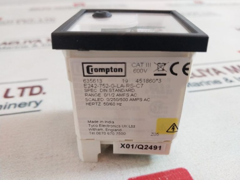 Crompton Tyco Electronic E242-752-g-la-rs-c7 Ammeter - Aeliya Marine