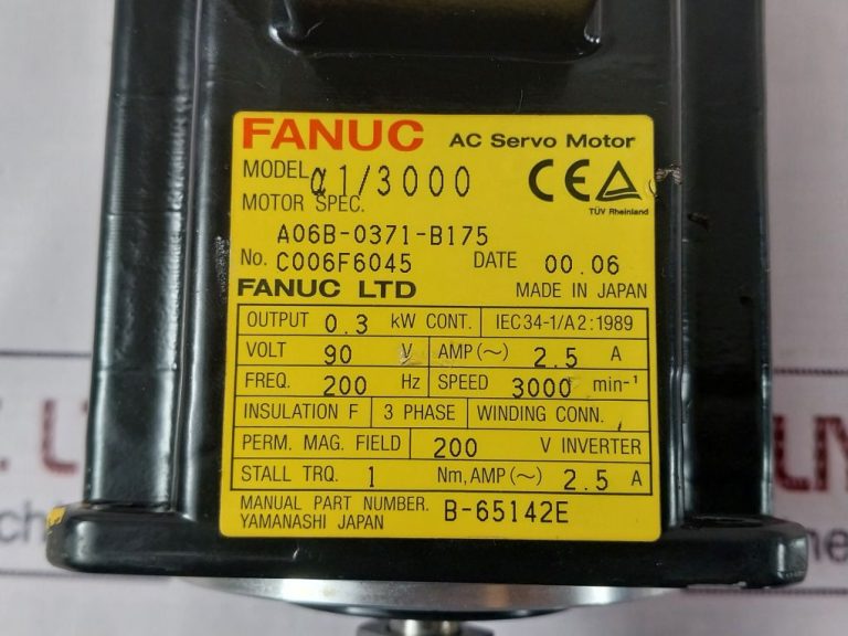Fanuc A1/3000 Ac Servo Motor - Aeliya Marine