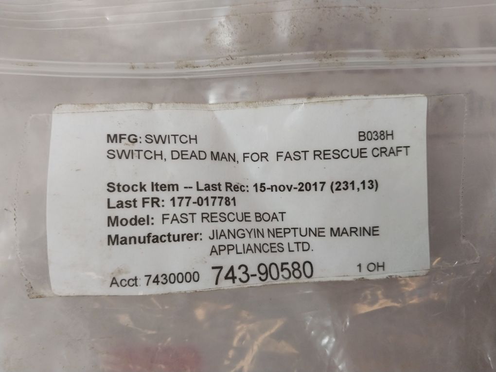 Jiangyin Neptune Marine Fast Rescue Boat Dead Man Switch - Aeliya Marine