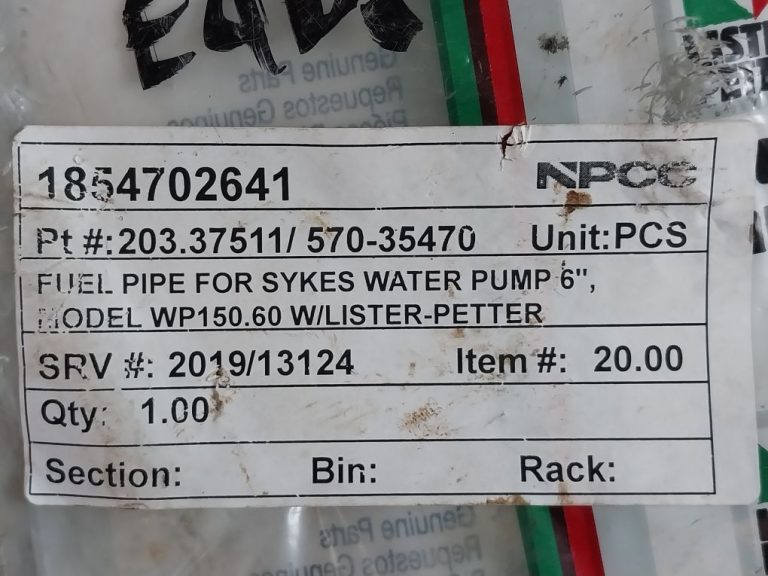 Lister Petter Npcc P570-35470 Fuel Pipe Kit - Aeliya Marine