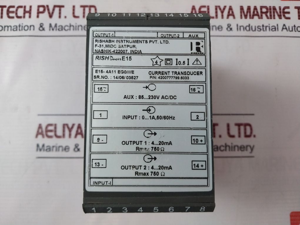 Rishabh Rish Ducer E15 Current Transducer Aeliya Marine