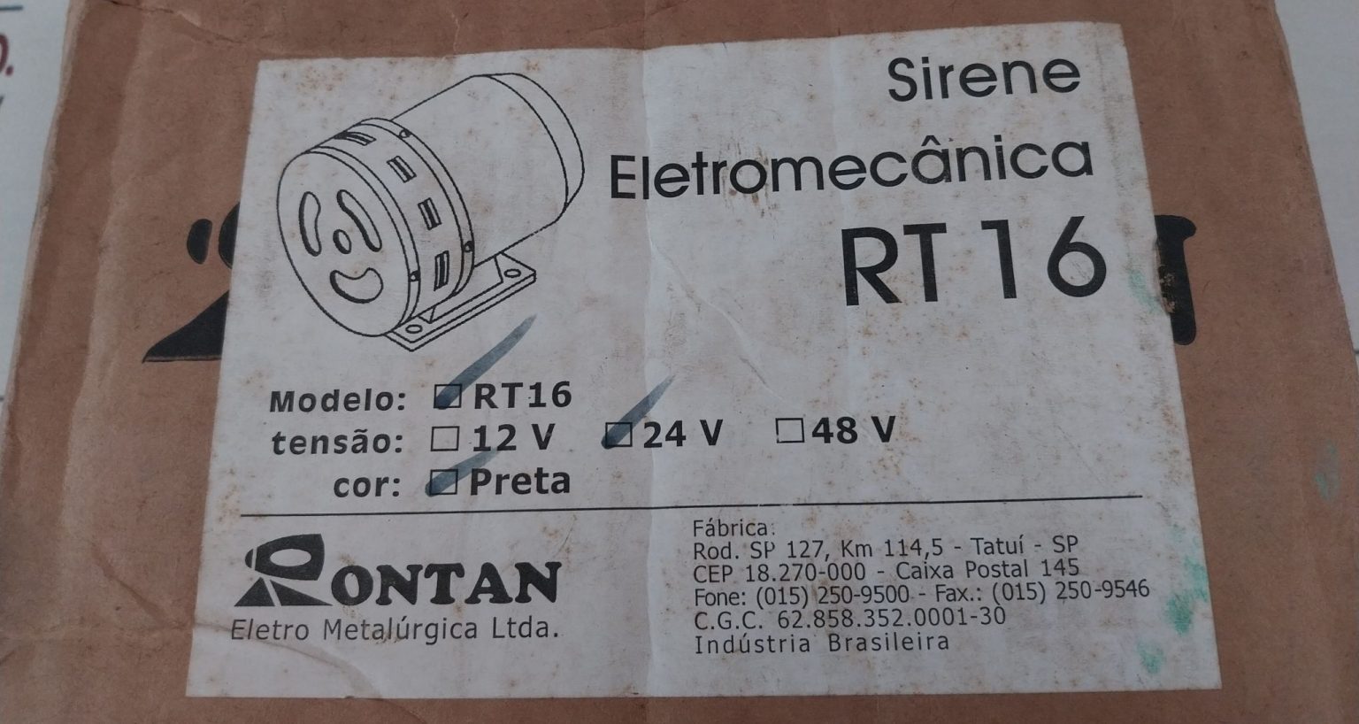 Rontan Rt16 Electromechanical Siren - Aeliya Marine