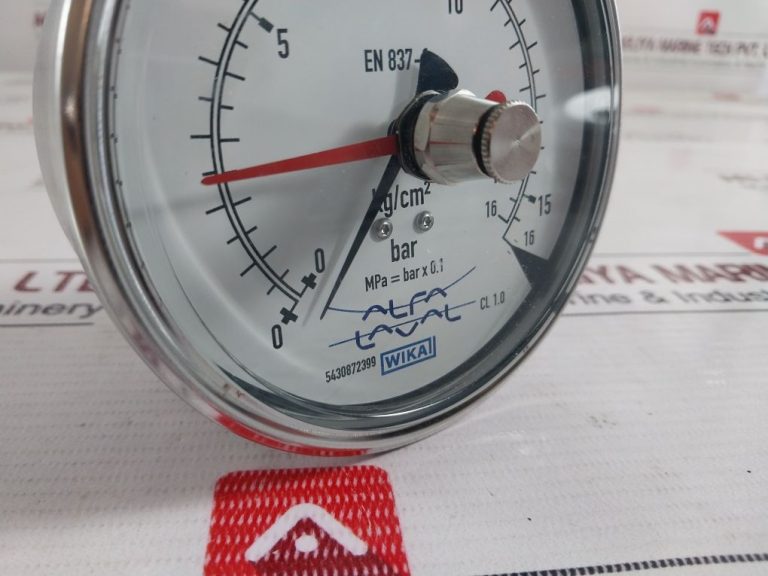 Wika Alfa Laval En837-1 Pressure Gauge 0-16 Bar - Aeliya Marine