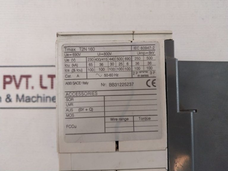 Abb Tmax T2n 160 Circuit Breaker 100a - Aeliya Marine