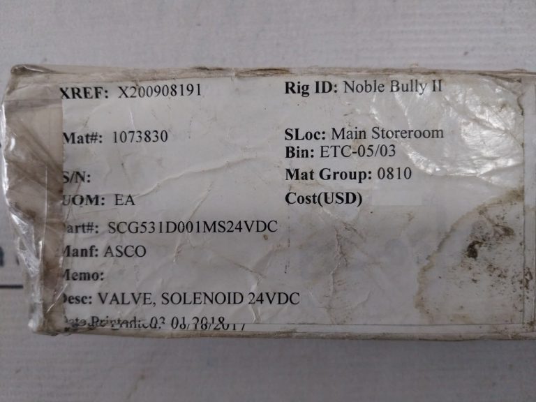 Asco G531c001ms Solenoid Valve - Aeliya Marine