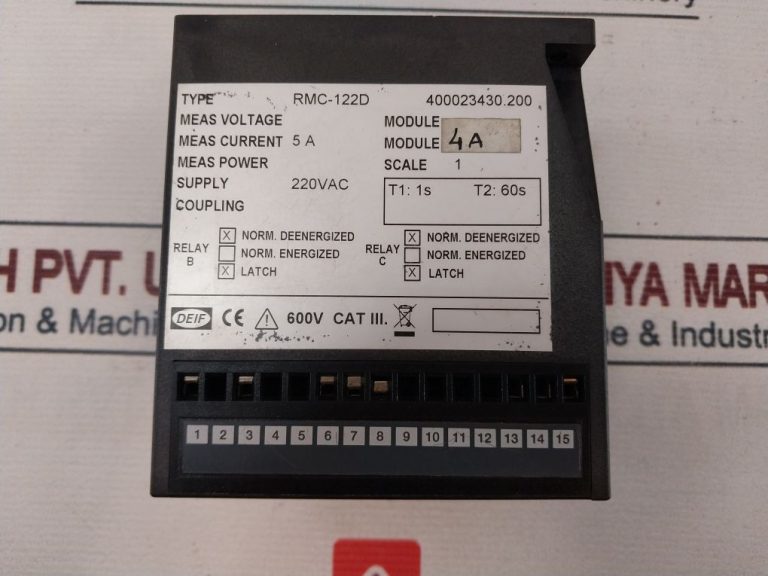 Deif Rmc-122d Current And Short Circuit Relay - Aeliya Marine