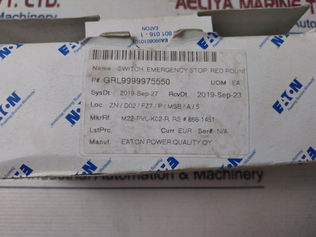 Eaton M22-pvl Emergency Stop Switch - Aeliya Marine