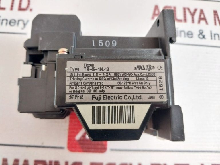 Fuji Electric Tr-5-1n/3 Over Current Relay - Aeliya Marine