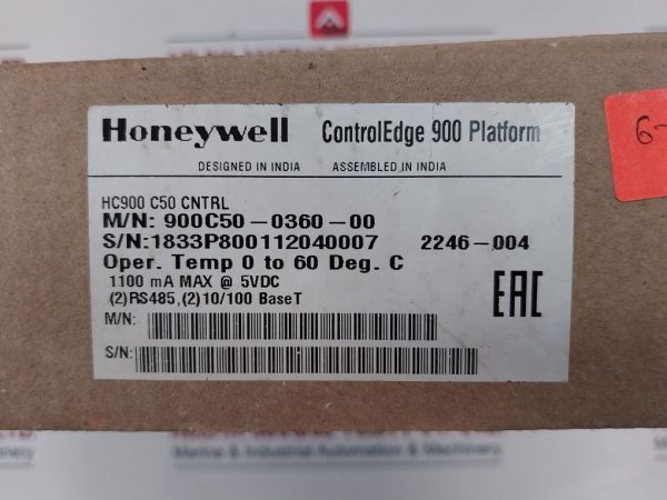 Honeywell 900C50-0360-00 Controller Cpu And Scanner Module - Aeliya Marine