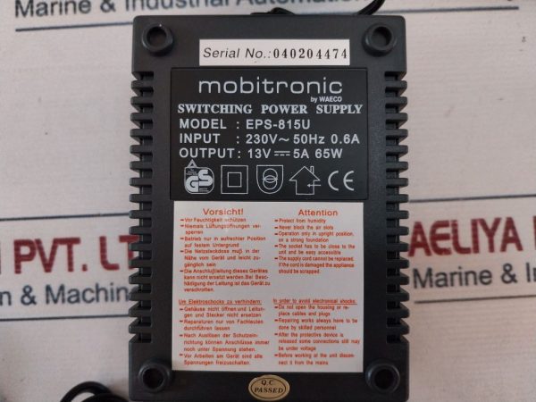 Mobitronic Eps-815u Switching Power Supply 13v - Aeliya Marine