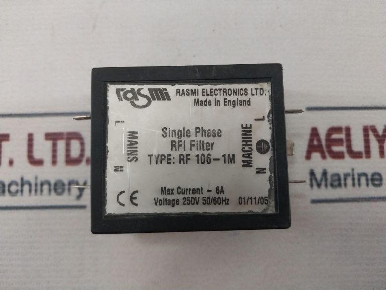 Rasmi Electronics Rf 106-1m Single Phase Rfi Filter - Aeliya Marine